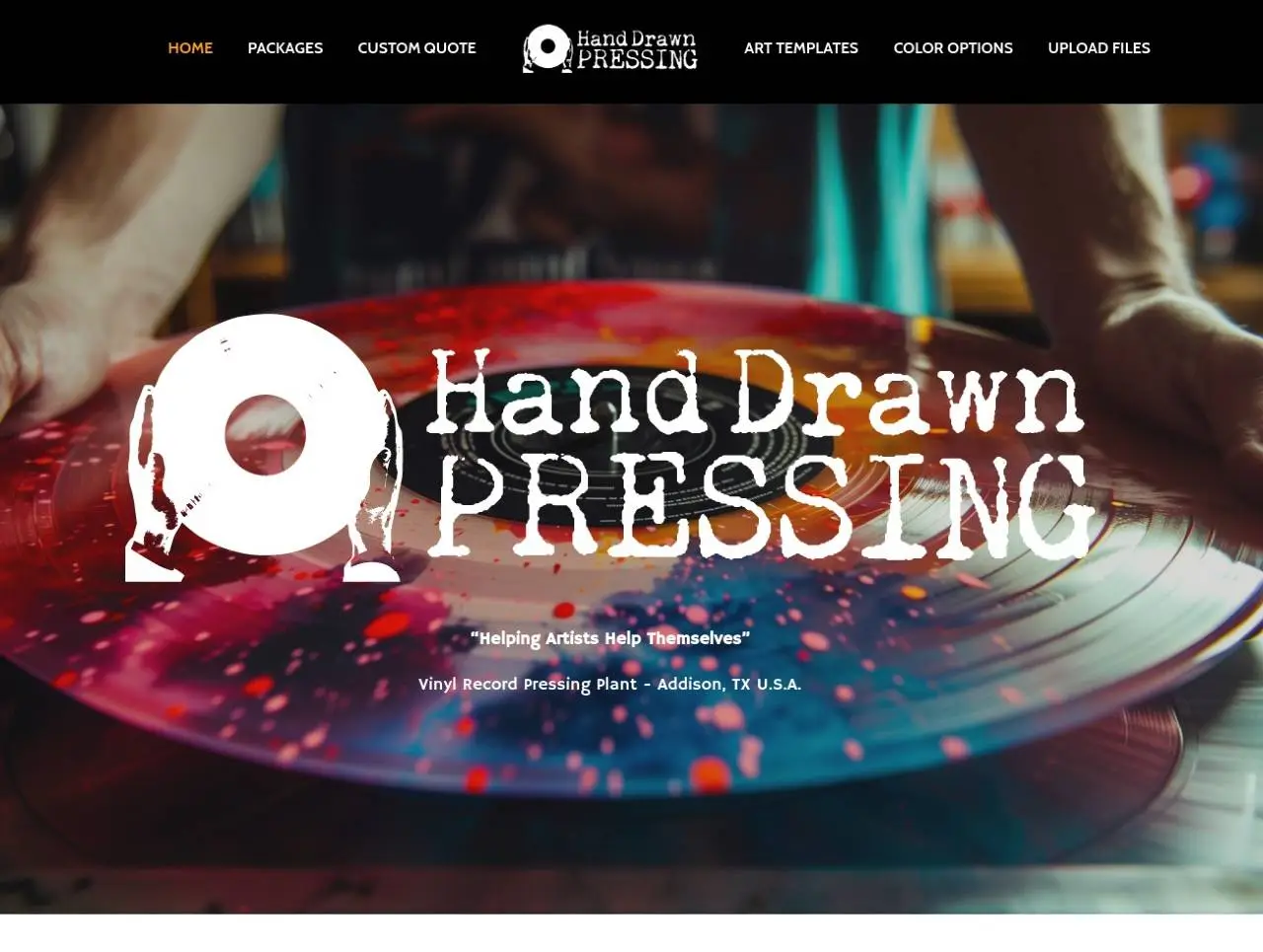 Hand Drawn Pressing - Addison, Texas Vinyl Press - Vinyl Record Press Media