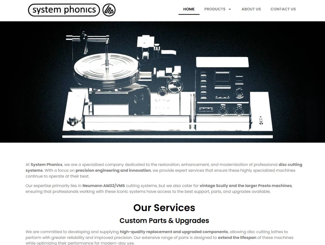 System Phonics - Neumann, Scully & Presto Record Lathe Parts