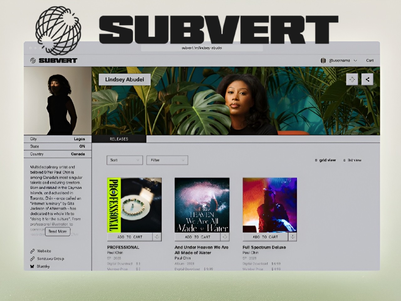 Subvert Music Marketplace D2F Platform - Vinyl Record Press Media