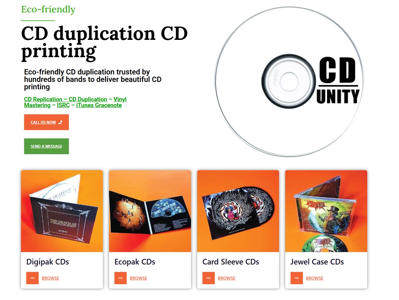 CD Unity Duplication - Vinyl Record Press Media